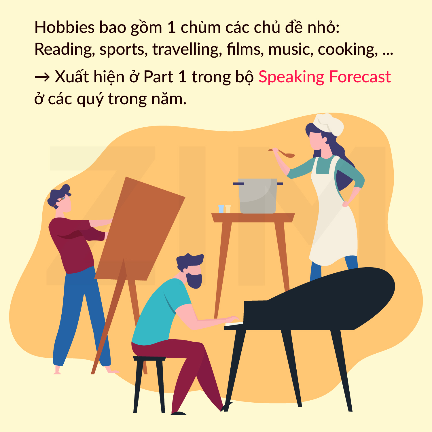 Từ vựng chủ đề hobbies và chiến lược trả lời IELTS Speaking Part 1