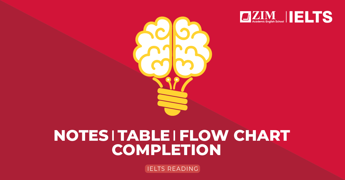 6 bước làm bài IELTS Reading dạng Notes/Table/Flow Chart Completion