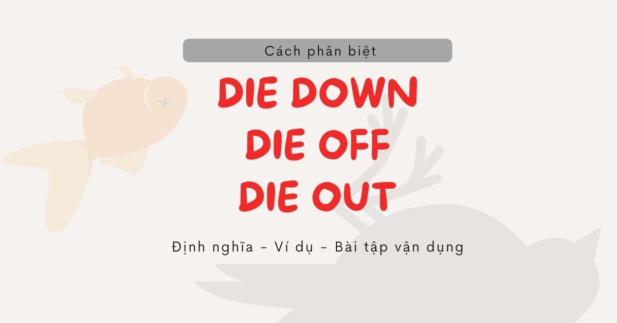 Cách phân biệt die down, die off, die out | ZIM Academy