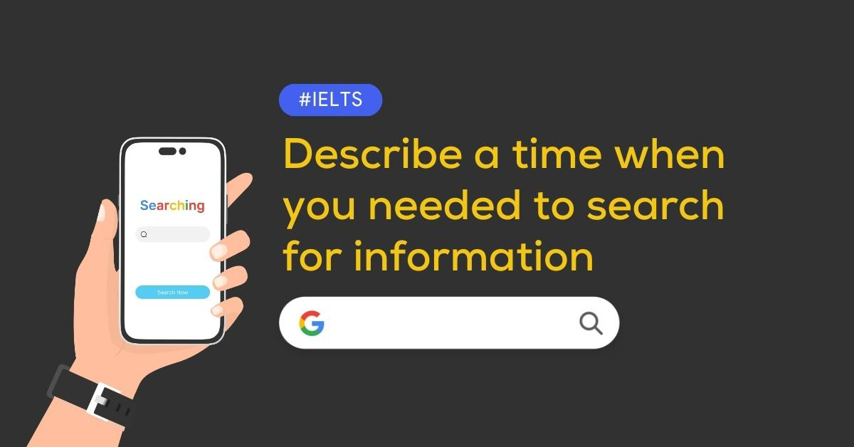 Describe a time when you needed to search for information | ZIM Academy