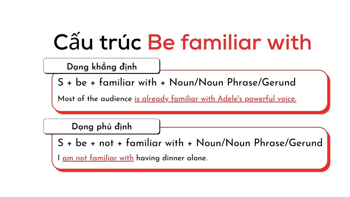 Be familiar with | Cách dùng & phân biệt với Be familliar to