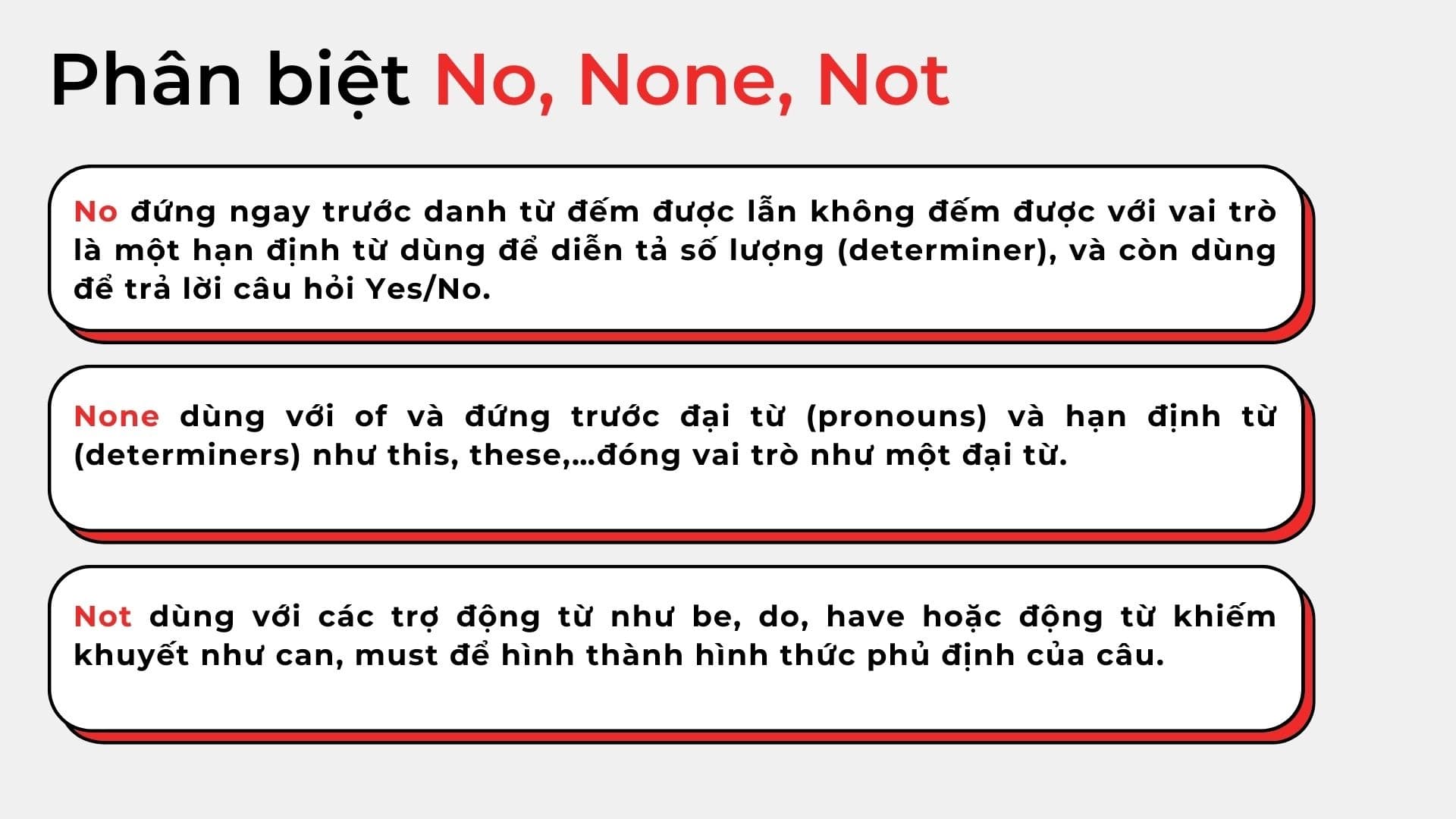No None Not là gì? Phân biệt cách sử dụng trong tiếng Anh