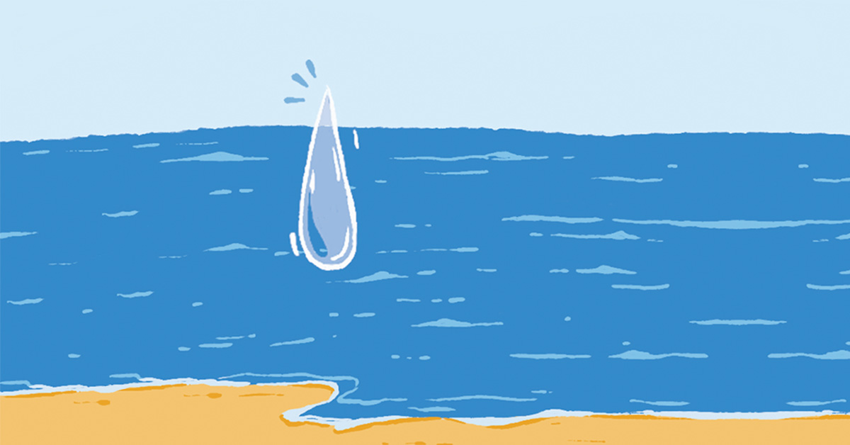 A drop in the ocean là gì? Ý nghĩa và cách dùng chi tiết