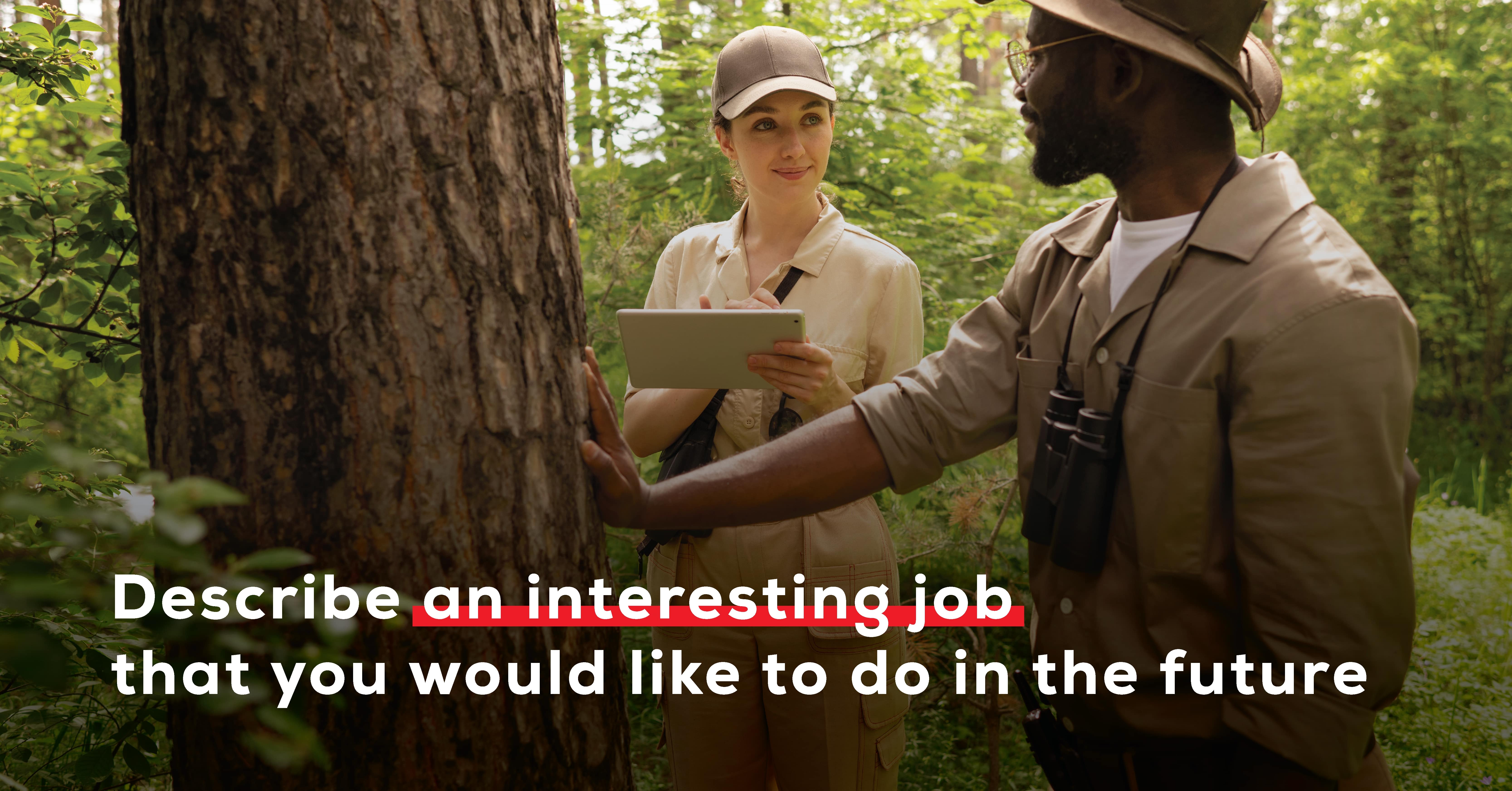 Describe an interesting job that you would like to do in the future