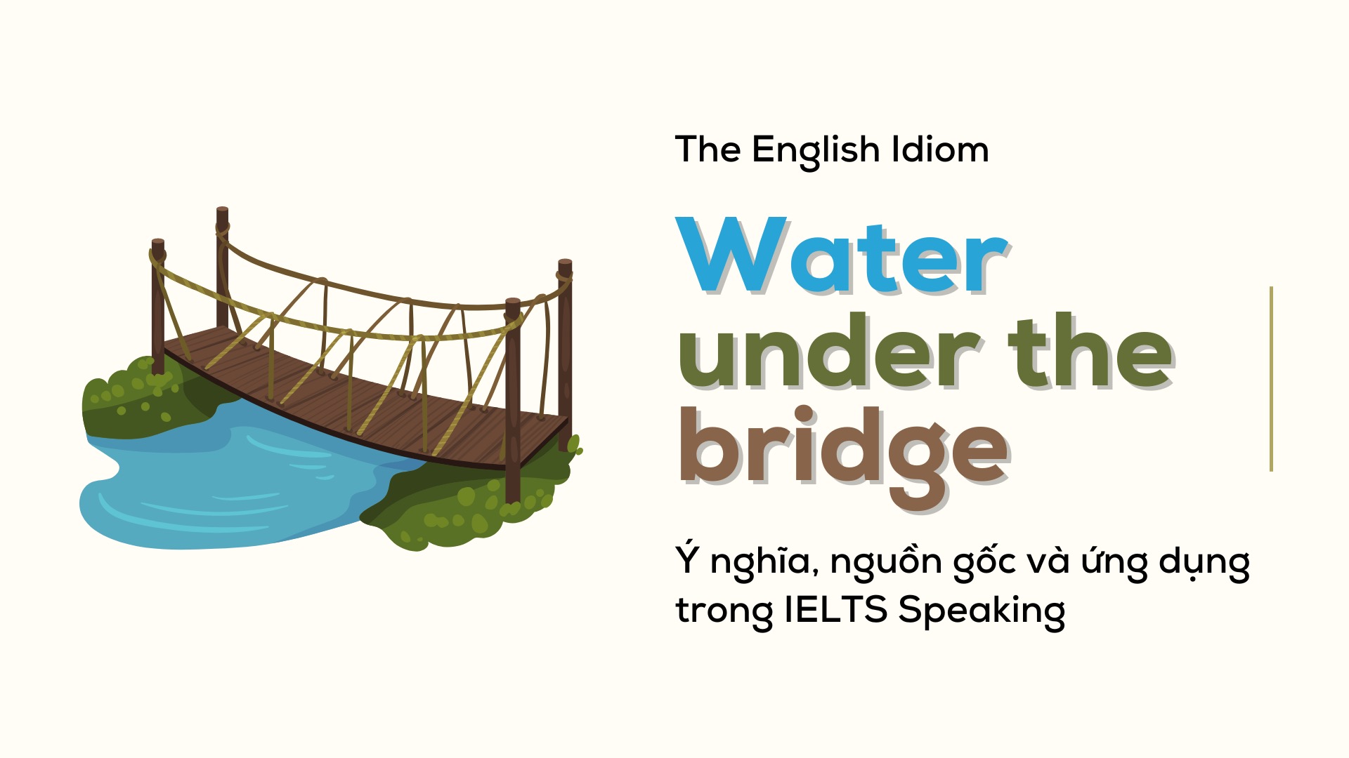 Water under the bridge - Ý nghĩa & Ứng dụng trong IELTS Speaking