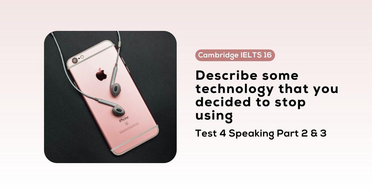 Describe some technology that you decided to stop using