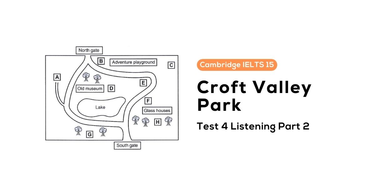 Giải Cam 15, Test 4, Listening Part 2: Croft Valley Park