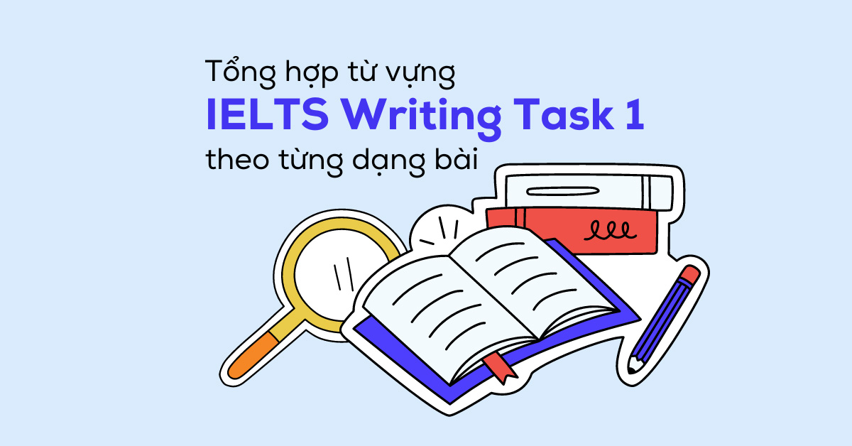 IELTS Writing Task 1 Vocabulary theo từng dạng bài
