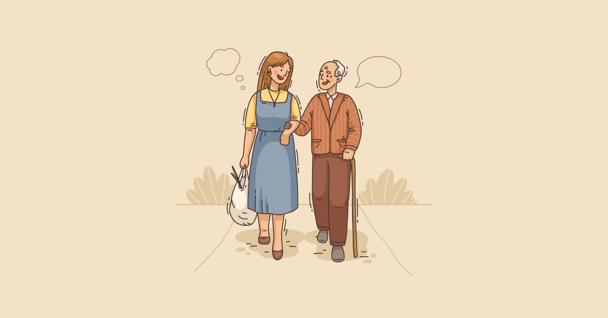Describe an interesting conversation you had with a very old person