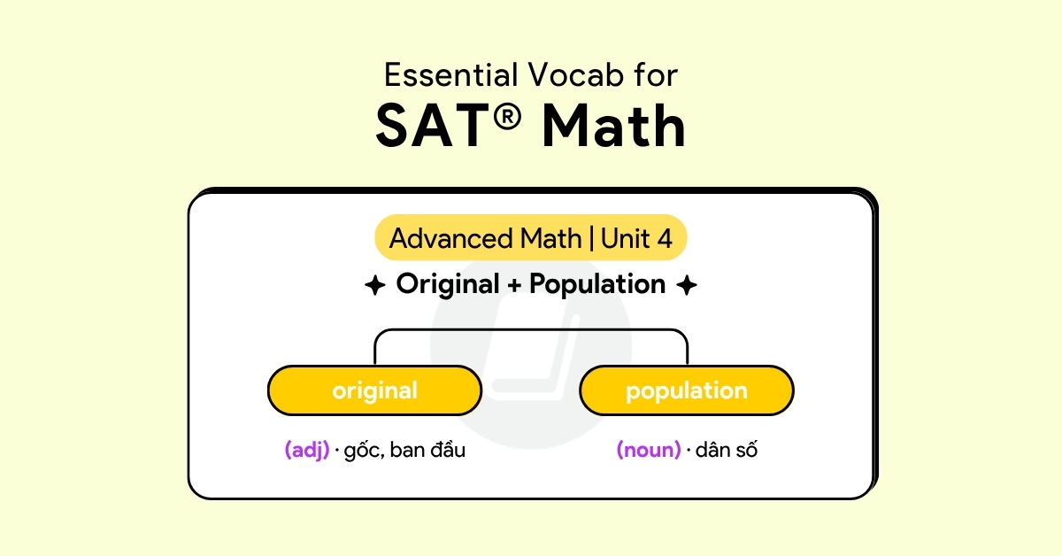 Essential vocabulary for SAT® Math - Advanced Math | Unit 4: Original ...